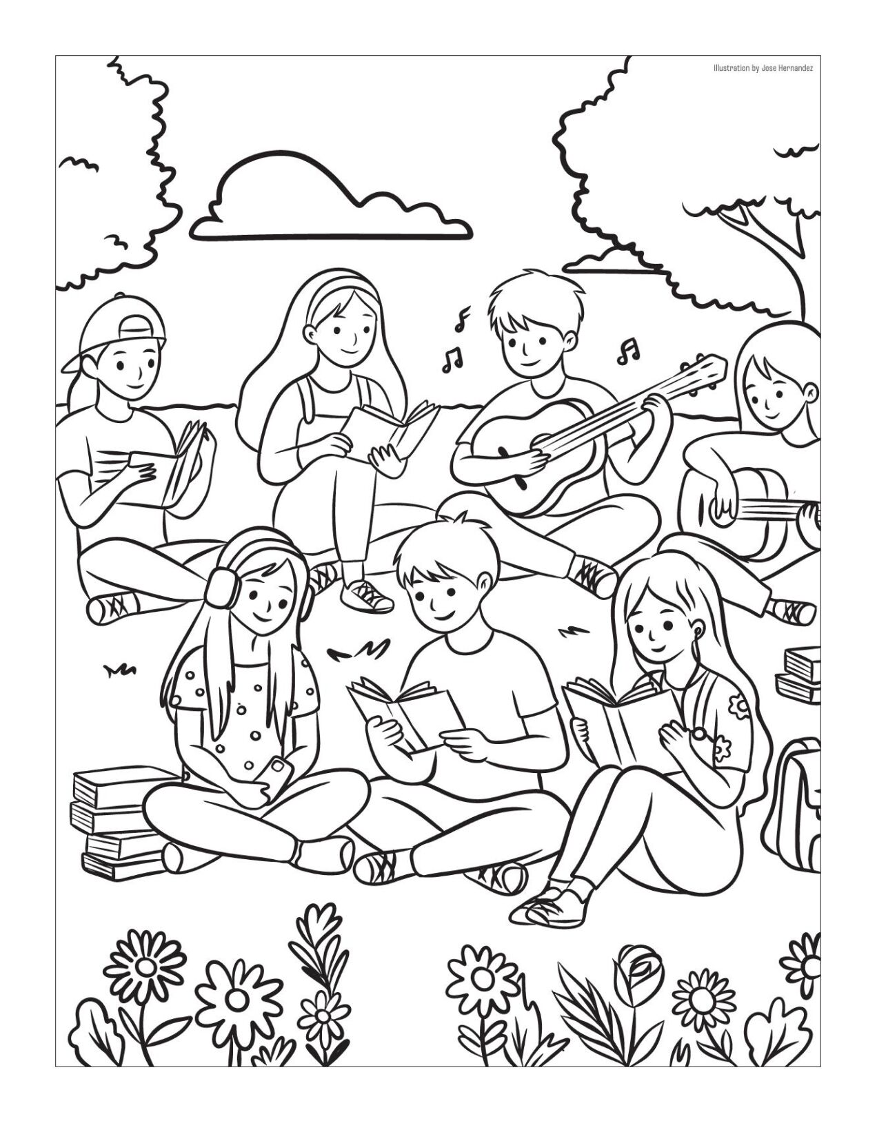 Illlustration: Take a break, color a page | 2024 Student Resource Guide ...