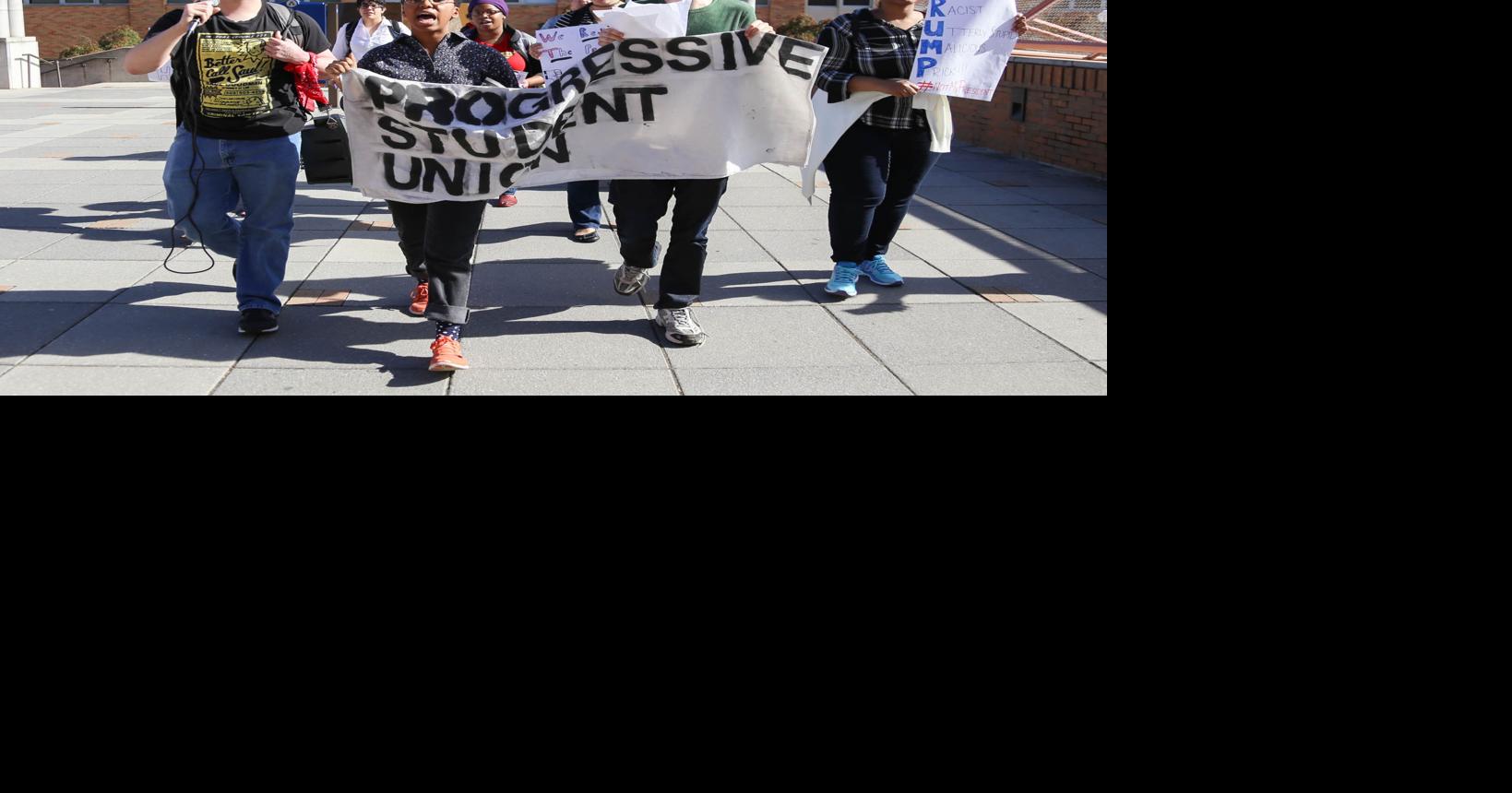 Progressive Student Union leads march protesting Trump’s presidency ...
