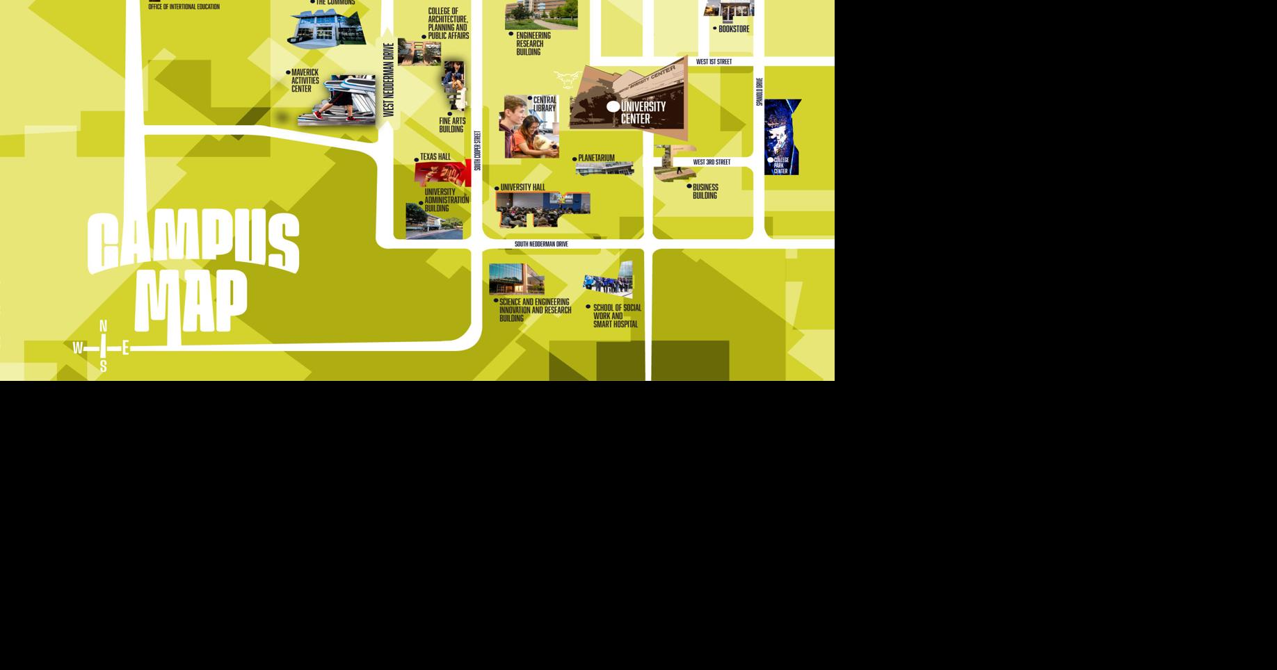 Illustration: Navigate campus by visiting these major UTA buildings ...