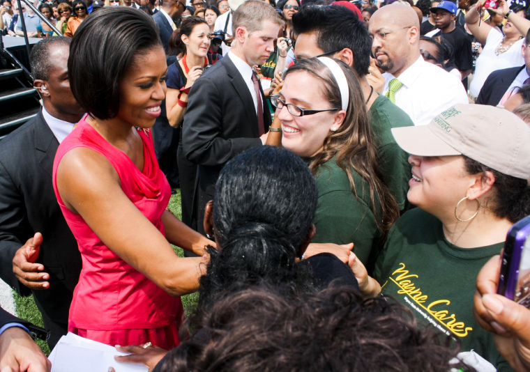 Michelle Obama to students: 'fight the odds, never give up ...