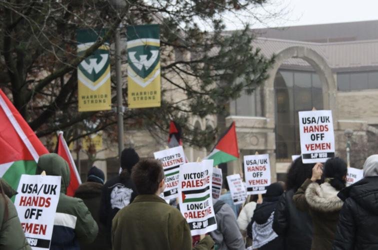 Campus organizations unite to host 'Hands off Yemen' protest | Mobile ...