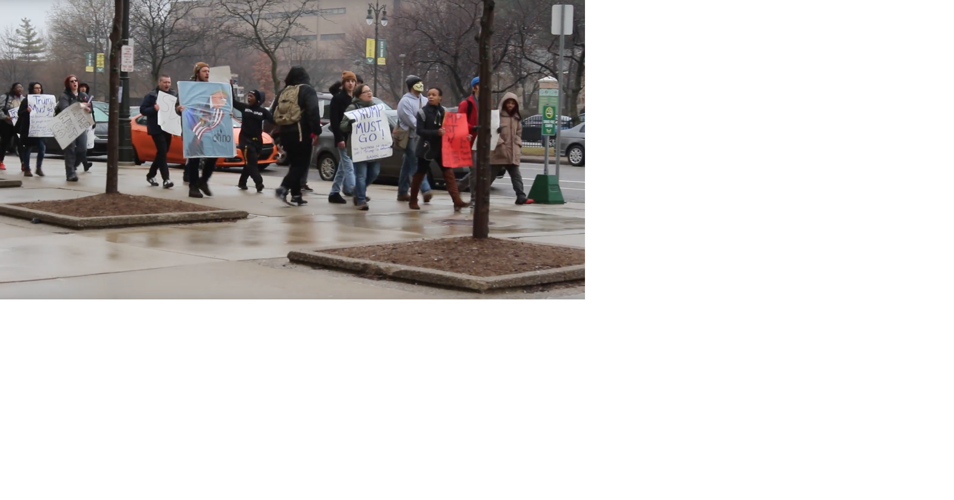 BAMN and SDS protest the 45th president | News | thesouthend.wayne.edu