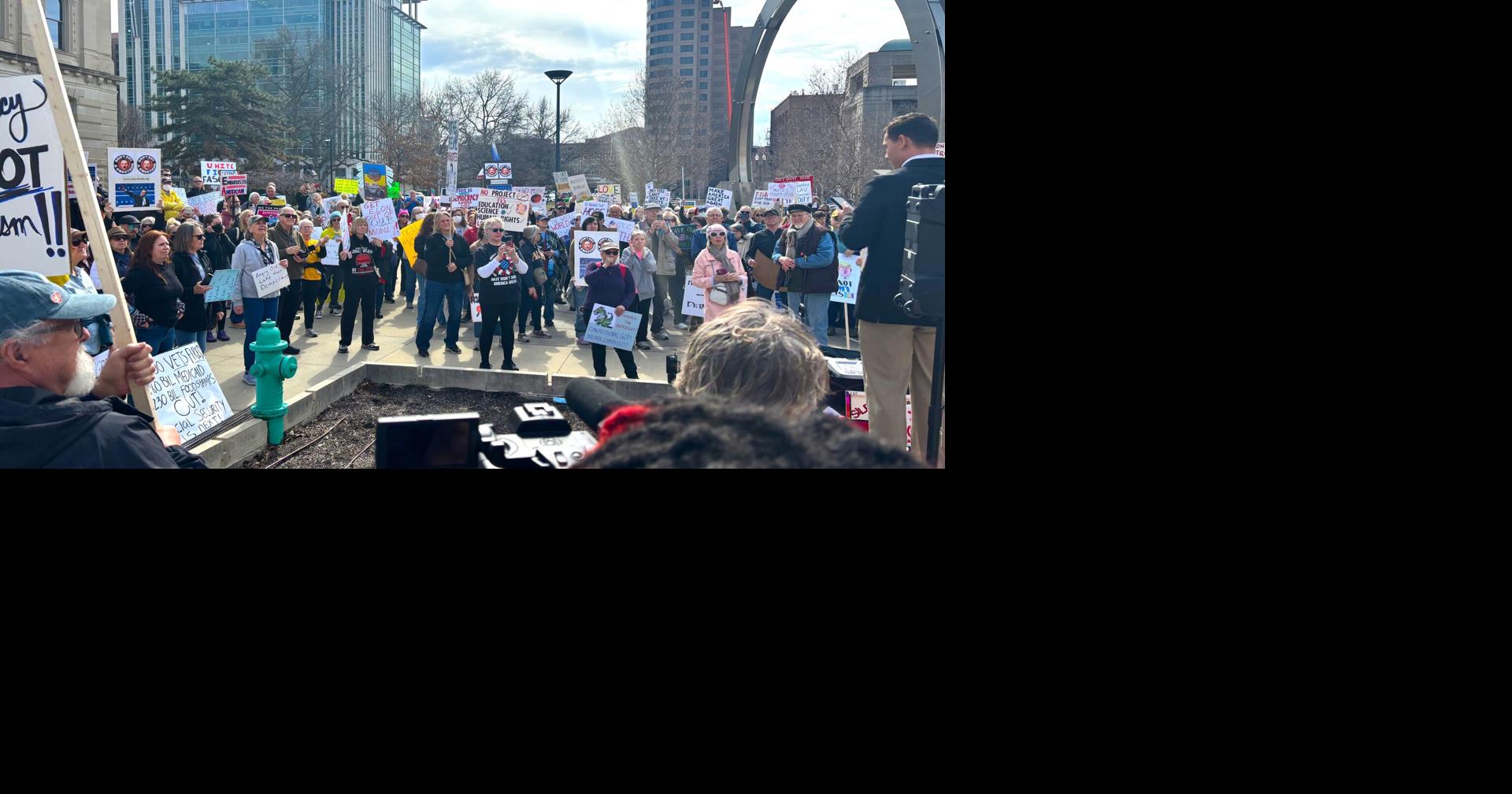 Protestors march at Statehouse once more in opposition to Trump ...