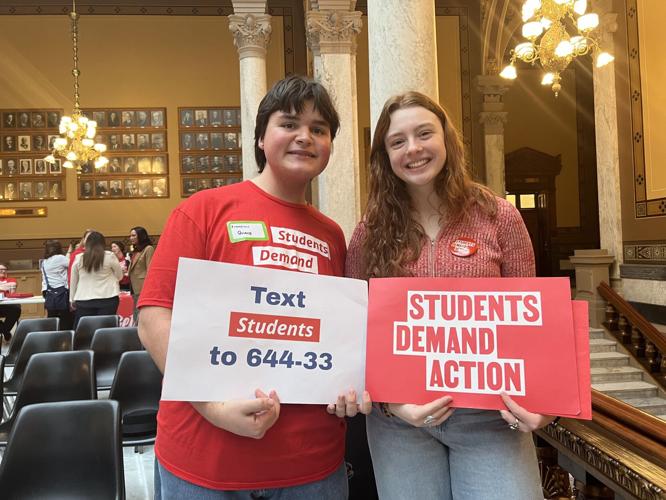 Moms and students demand action on gun violence at Statehouse gathering ...