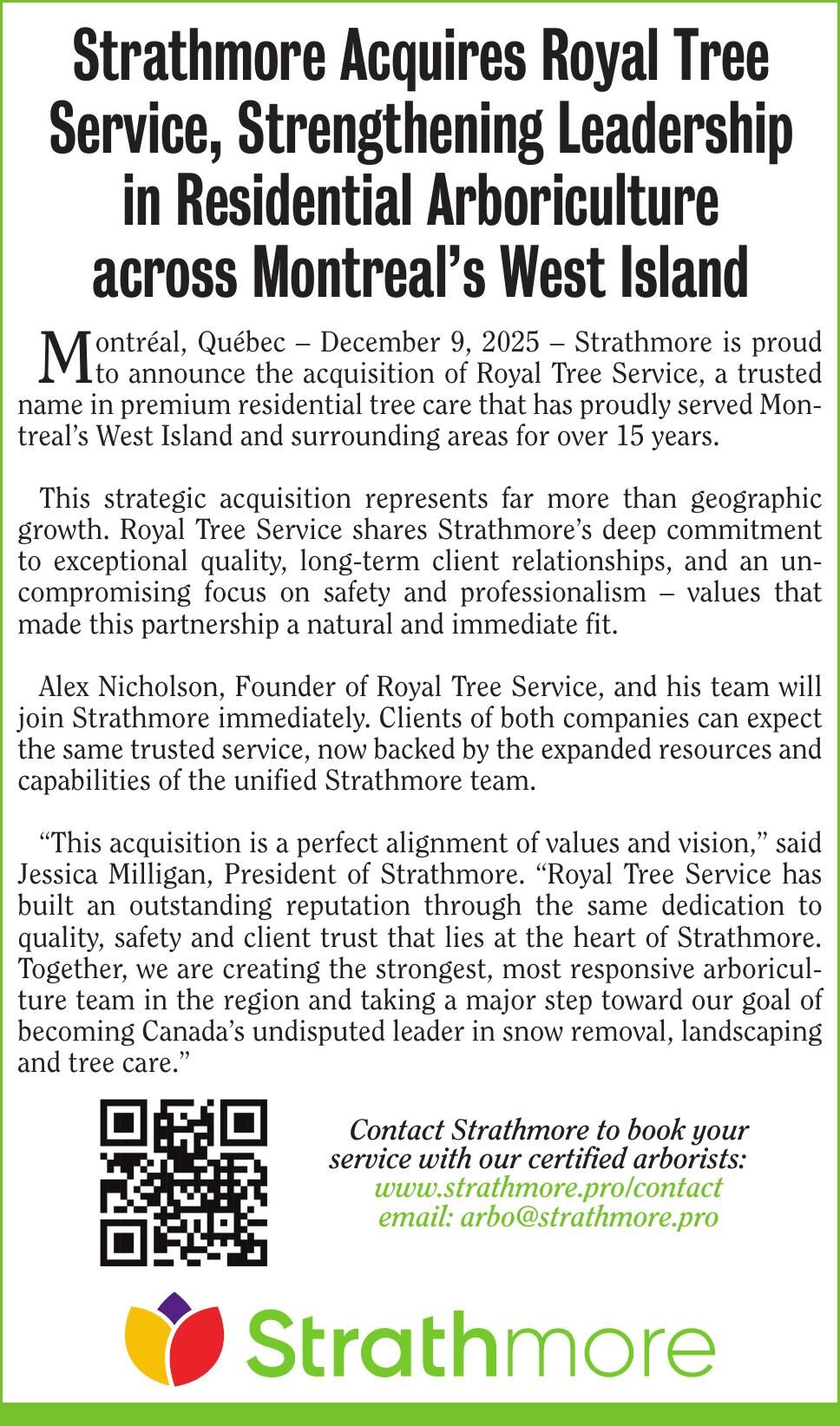 Strathmore | Announcement | thesuburban.com