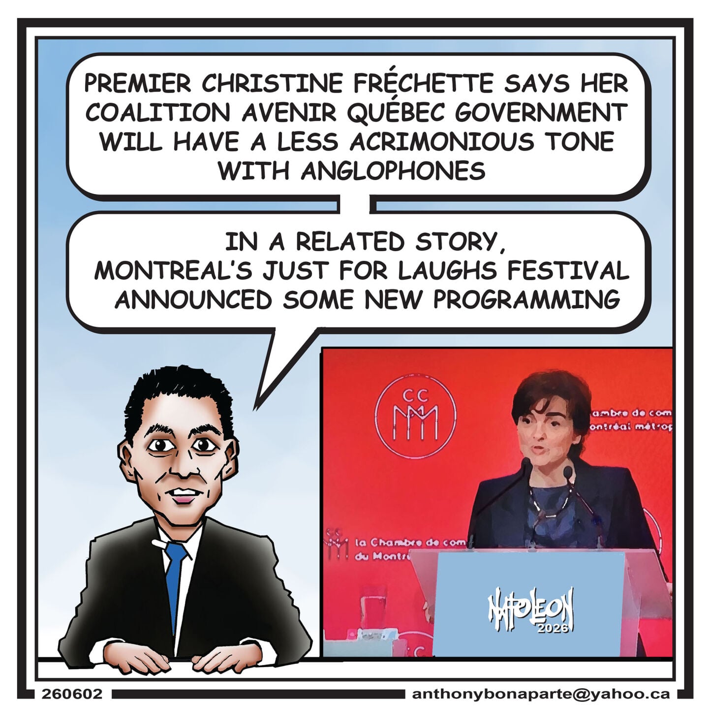 Napoleon’s Cartoon – Christine Fréchette | Editorial Cartoons ...