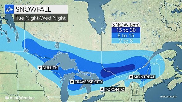 More snow and cold forecast for Quebec and Ontario | Suburban Weather ...