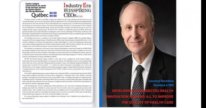 Dr. Lawrence Rosenberg named one of 10 most inspiring CEOs | City News ...