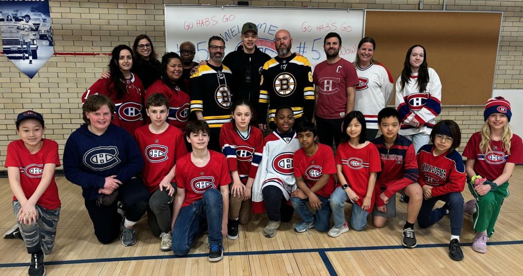 Habs’ Jordan Harris visits Westmount Park Elementary | Sports | thesuburban.com