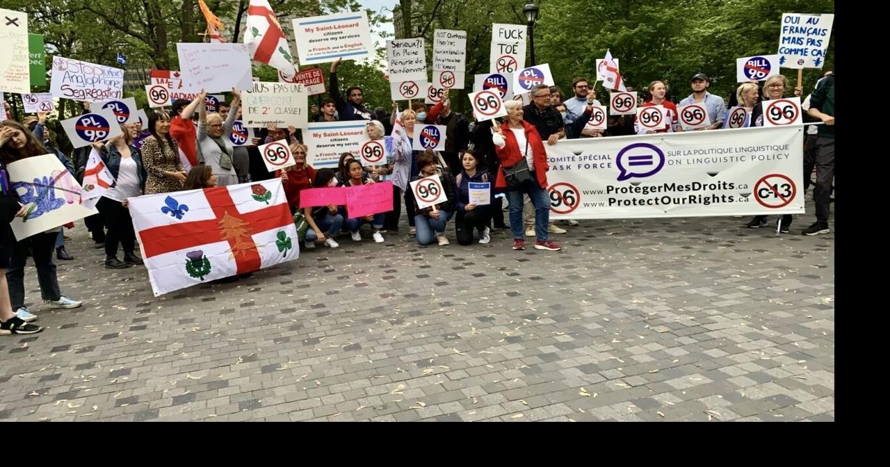 Hundreds protest Bill 96 at Place du Canada rally | News | thesuburban.com
