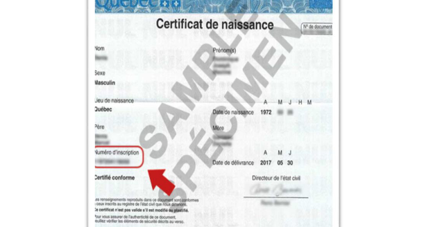 french birth certificate request