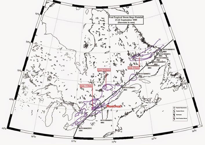 Hurricane Hugo - Carolinas to Montreal in September 1989 | Suburban ...