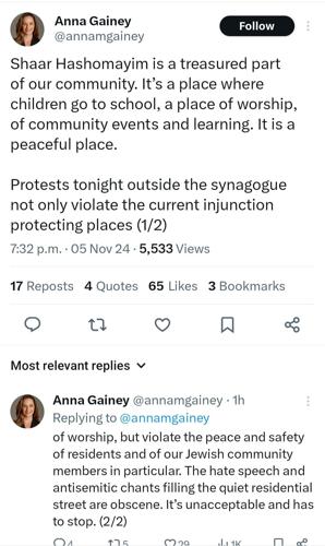 Pro-Palestinians disrupt Shaar Hashomayim Synagogue in Westmount | City ...