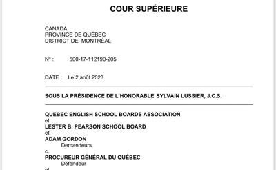 Premier Legault, there is no reason to appeal the Bill 40 judgment ...