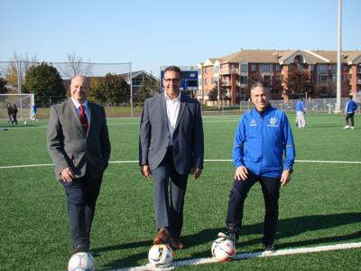 Beis kicks off new synthetic field at George Springate Sports Complex ...