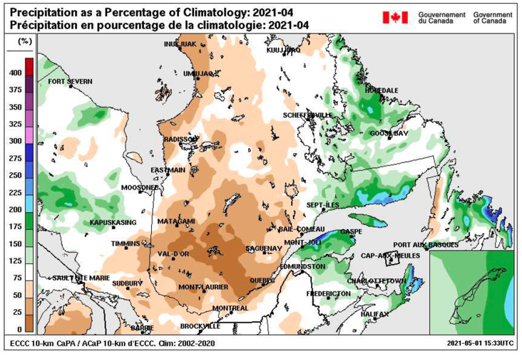 Cold start to May across southern Quebec | Suburban Weather ...