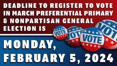 Voter registration deadline approaching Feb. 5 | News | thesuntimes.com