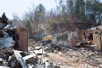 Fire-damaged businesses at WCU demolished | Top Stories ...