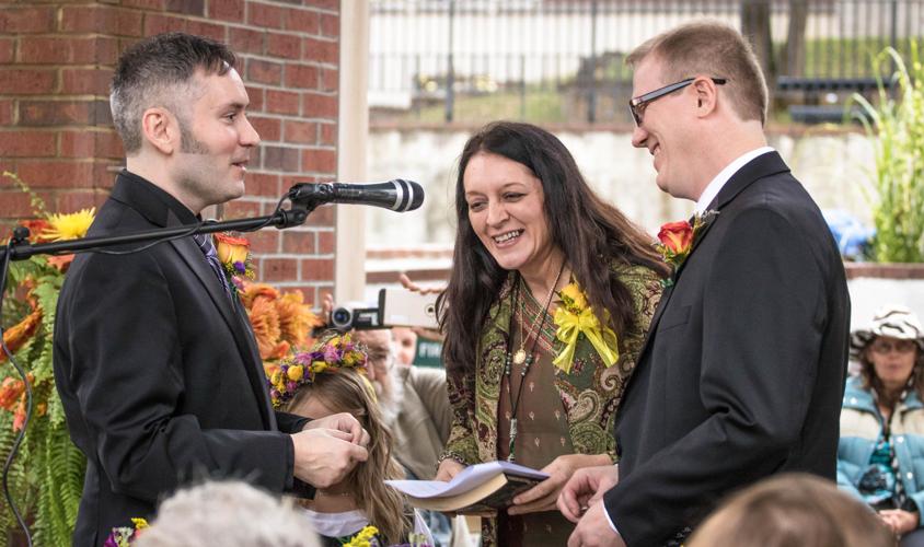 Two Davids Become One: Moore and Ermold marry at the Bell Tower | Life ...