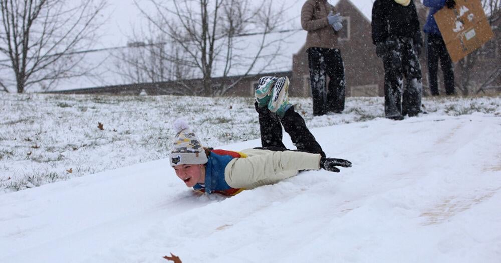 Snow Day Students Slide Back to Childhood in Makeshift Sleds | News ...