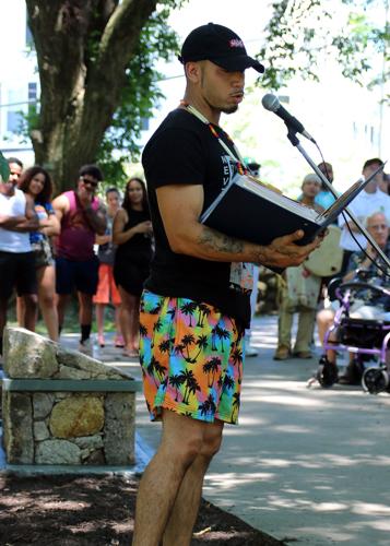 PHOTOS: Admiring the new Tarzan Brown memorial marker in Wilcox Park ...
