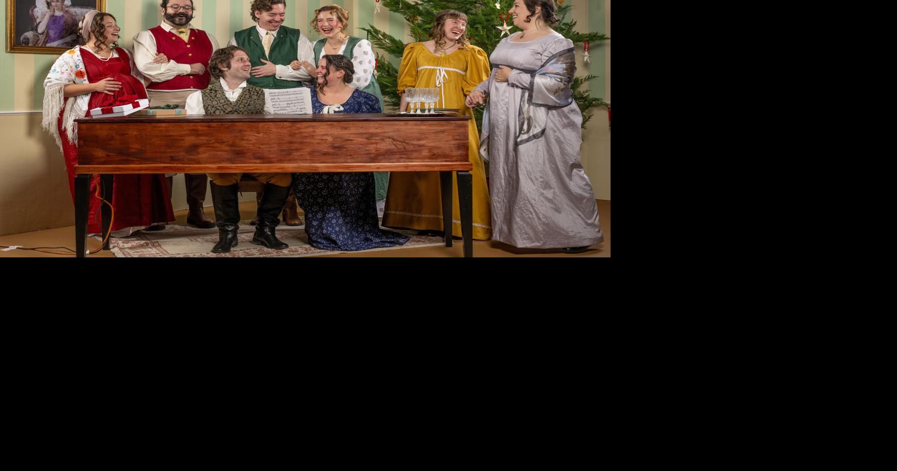 The cast of “Miss Bennett: Christmas at Pemberly.” Photo credit Seth ...