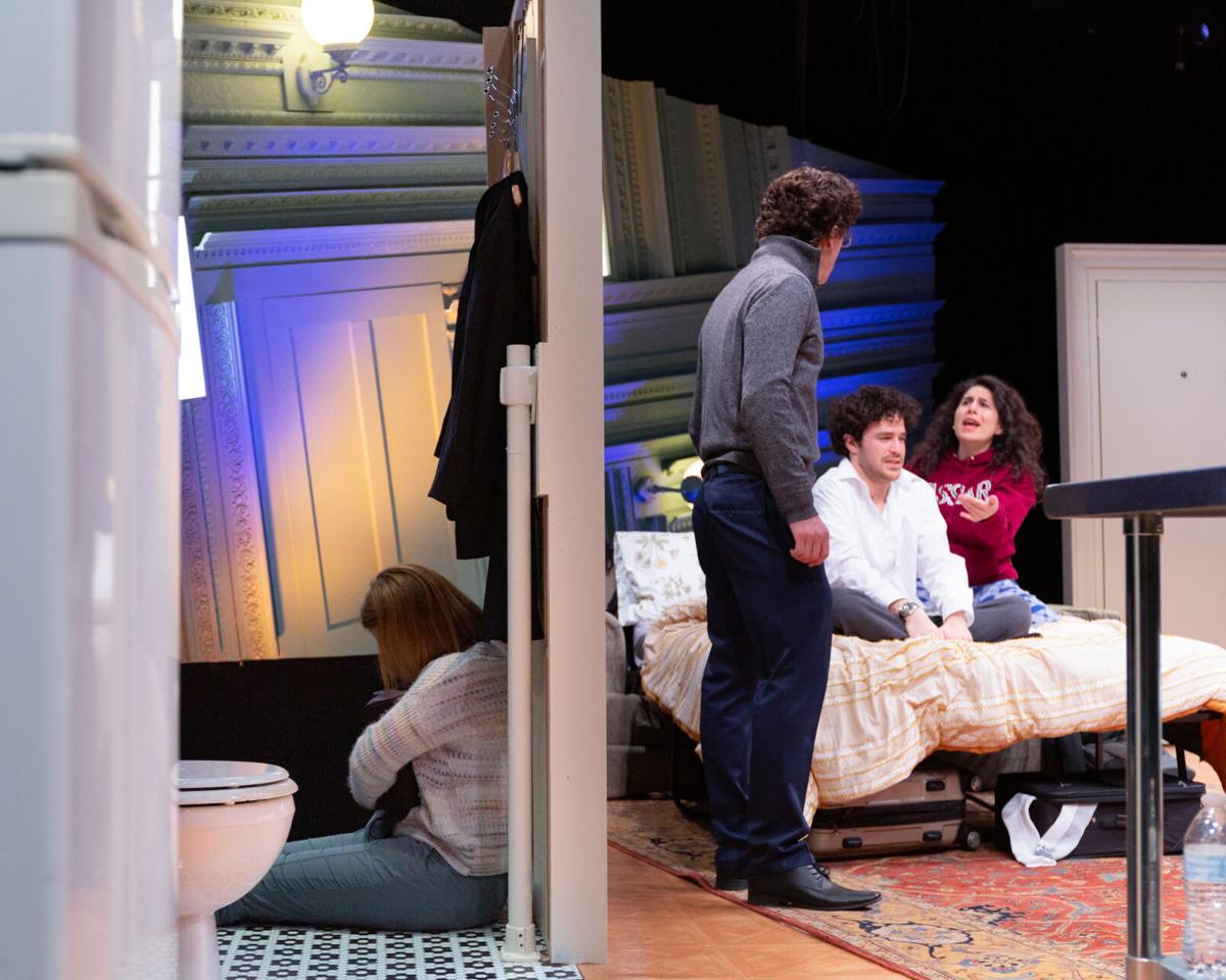 From left, Nora Eschenheimer as Melody, John Hardin as Liam, Hillel ...