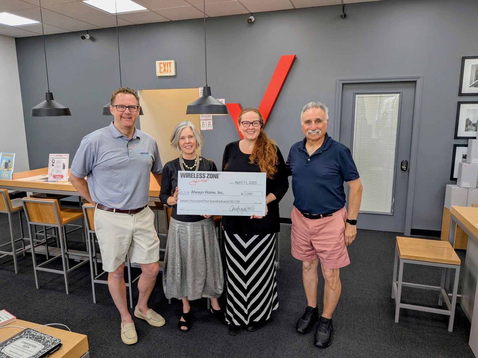 L to R - Neil Ryan, Wireless Zone_ Kathryn Keller, Always Home_ Tricia ...