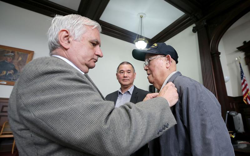 PHOTOS: Joseph Chan gets his Korean War medals | Westerly ...