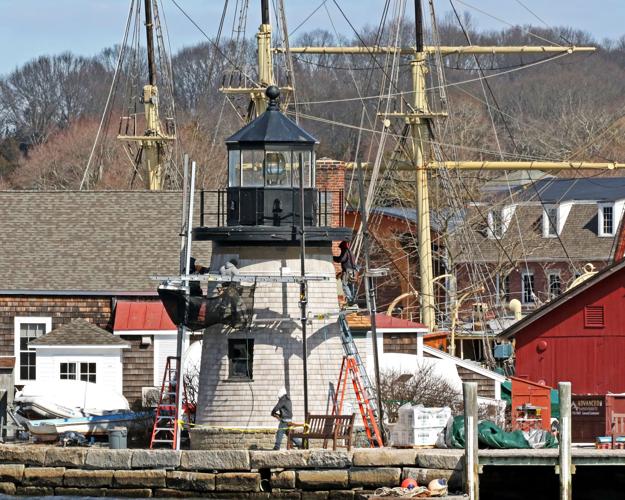 PHOTOS: Restoration work at Mystic Seaport lighthouse | Stonington ...