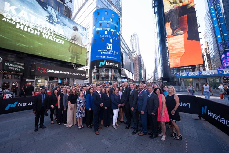 Washington Trust employees ring the iconic Nasdaq Bell | Front Porch ...