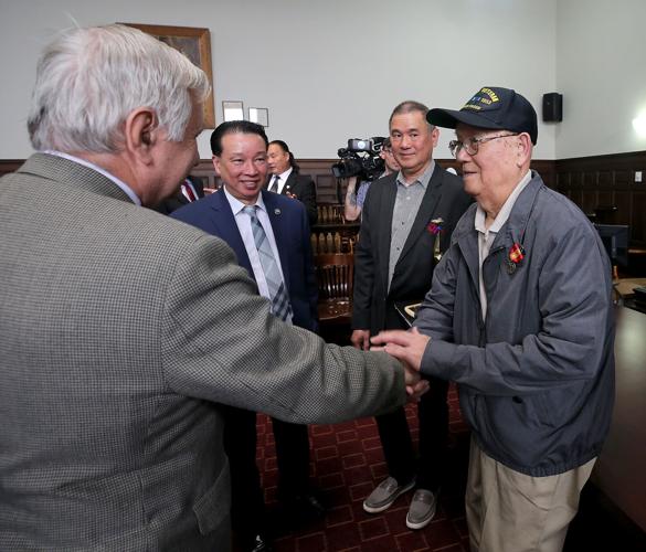 PHOTOS: Joseph Chan gets his Korean War medals | Westerly ...