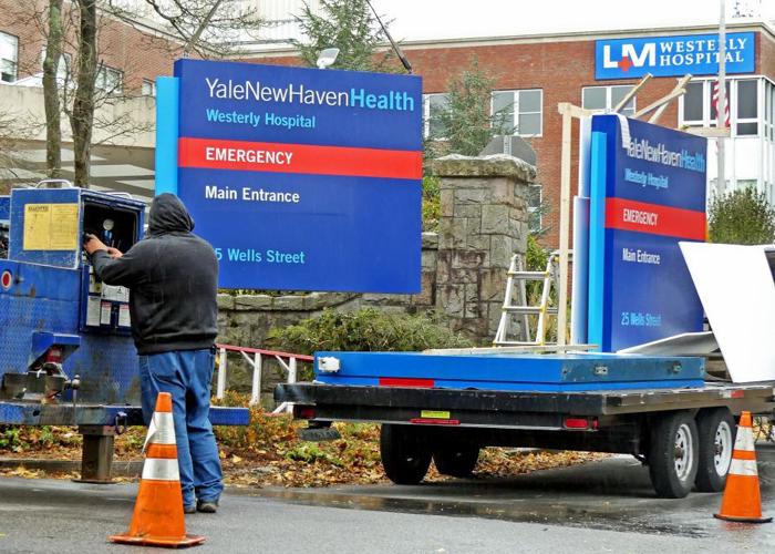PHOTOS: New Yale-branded signage for Westerly Hospital | Westerly ...