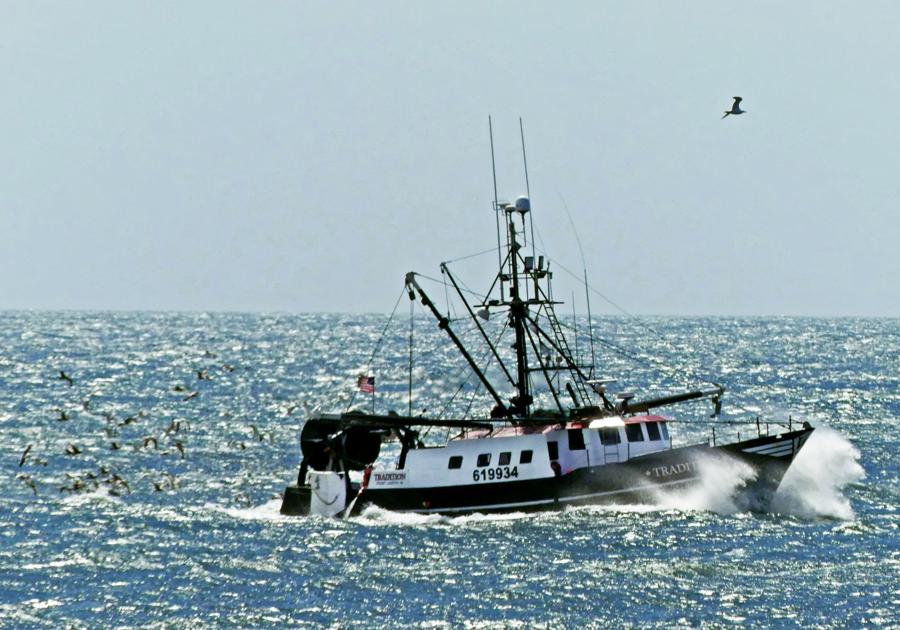 PHOTOS: Fishing trawler churns through rough seas | Westerly ...