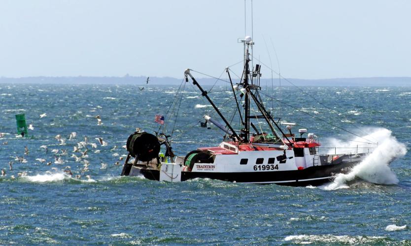 PHOTOS: Fishing trawler churns through rough seas | Westerly ...