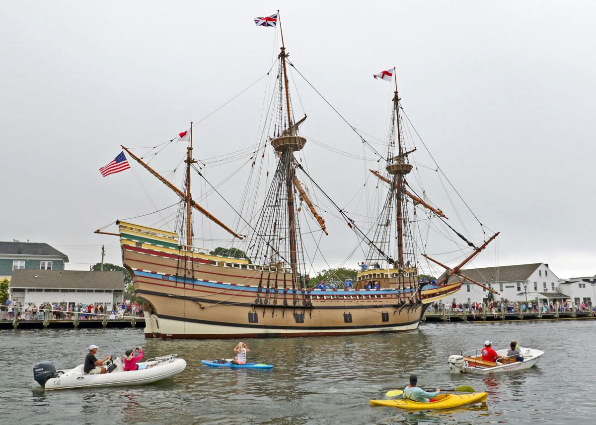 PHOTOS: Mayflower II departs Mystic Seaport for New London on first leg ...