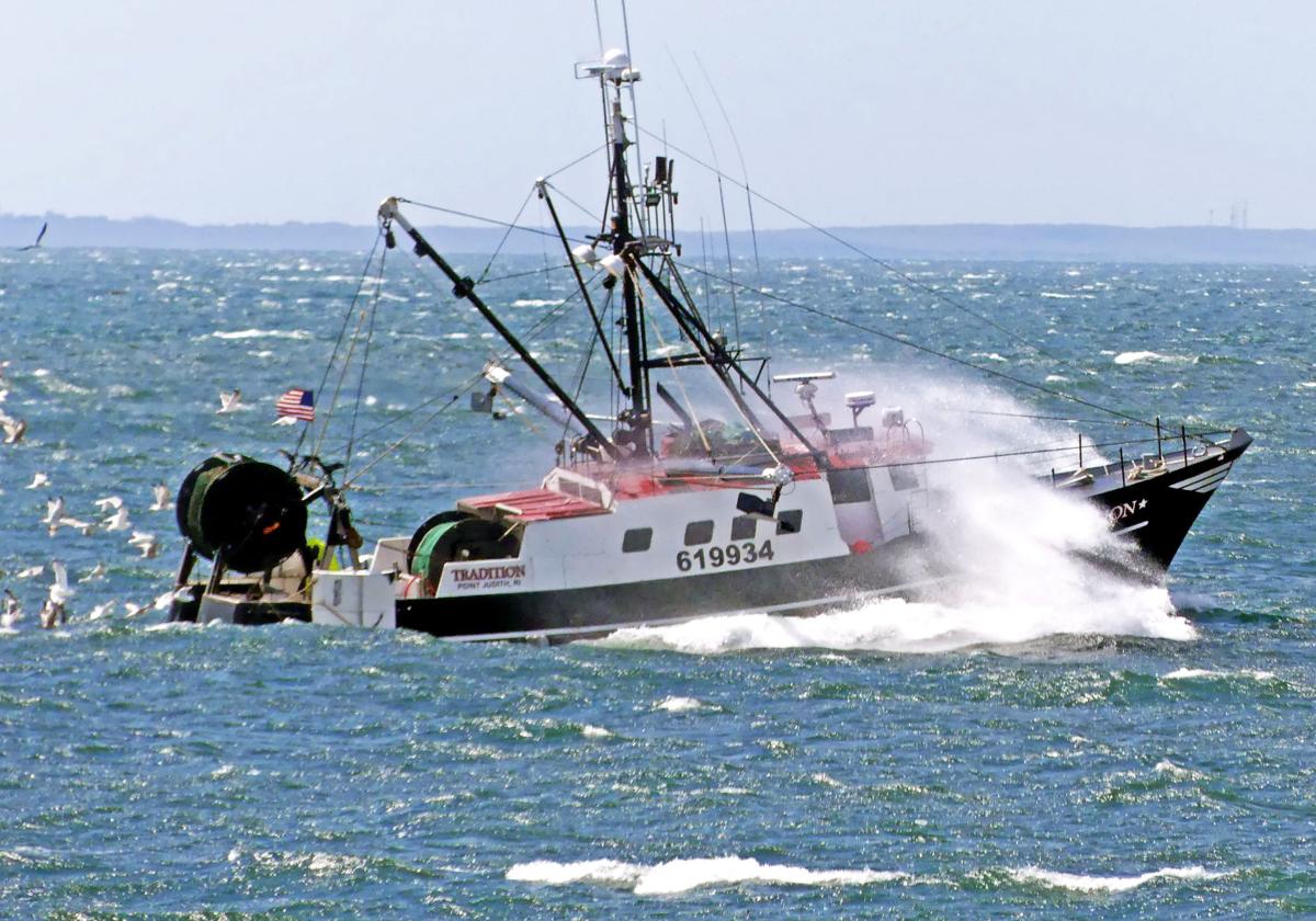 PHOTOS: Fishing trawler churns through rough seas | Westerly ...