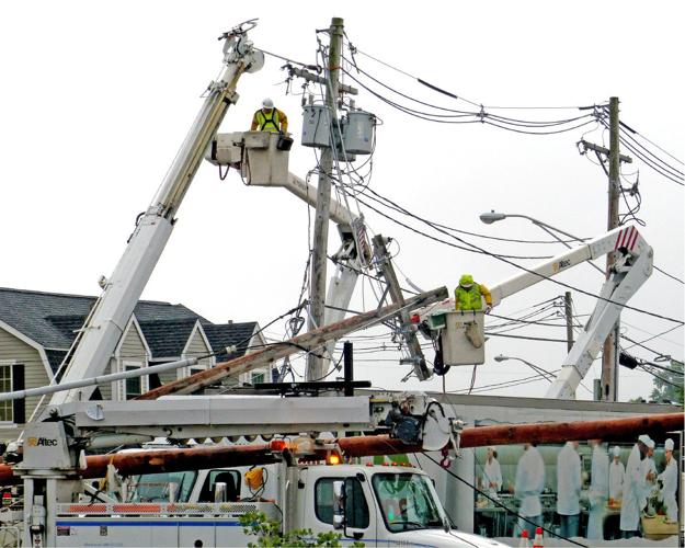 Truck hits wires downtown, causes morning power outage | News ...