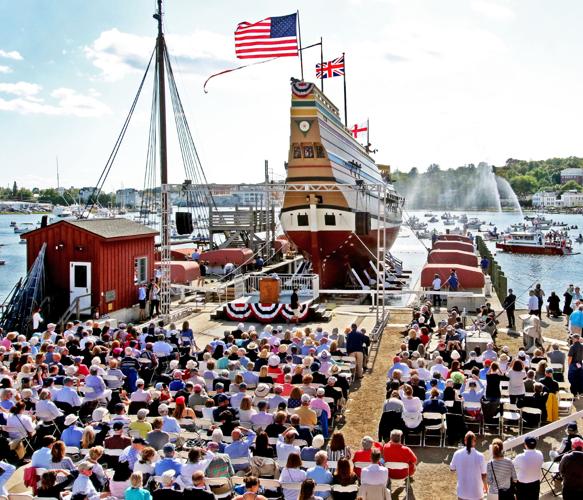 PHOTOS: Mayflower II launched at Mystic Seaport Museum | Stonington ...