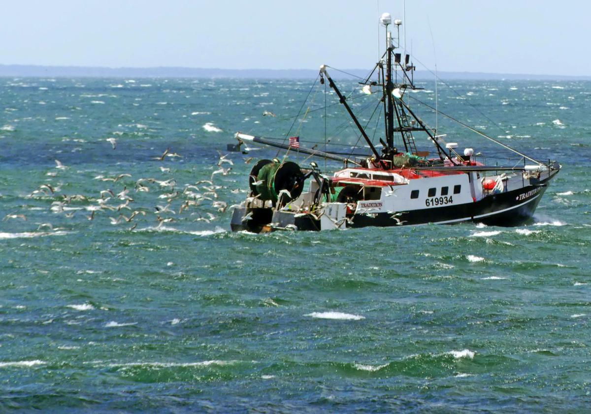 PHOTOS: Fishing trawler churns through rough seas | Westerly ...
