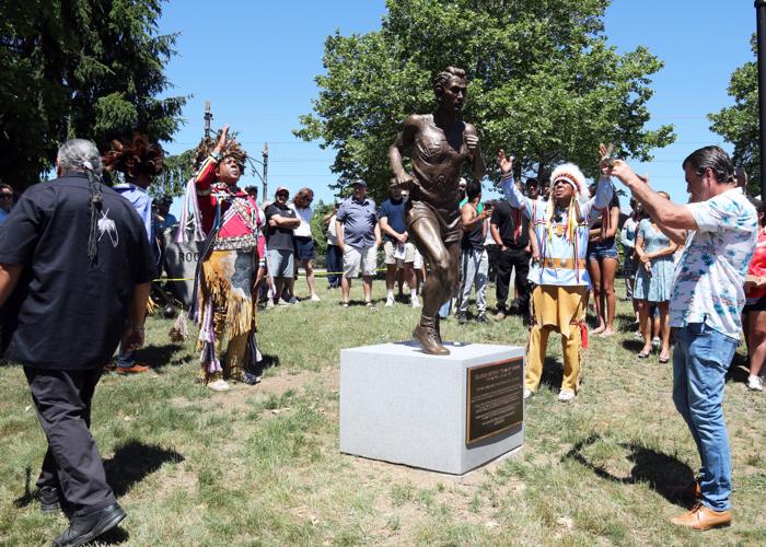 Ellison 'Tarzan Brown' honored with statue in Westerly | News ...