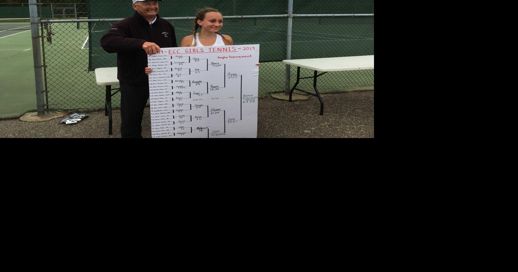 Girls tennis: Stonington's Hamm overcomes pressure, wins ECC title ...