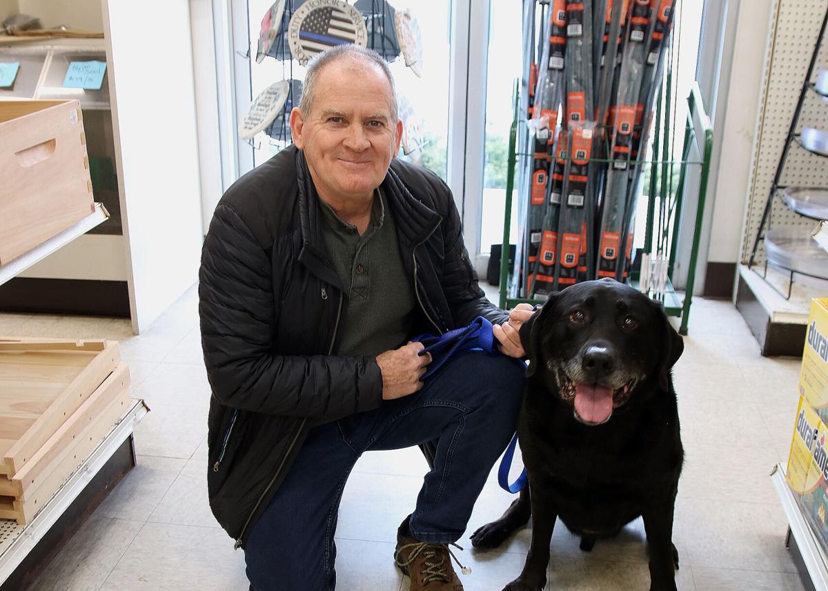 Joe Larkin and “Parker” (Labrador-age 11). Here Comes Santa Paws 2025 ...
