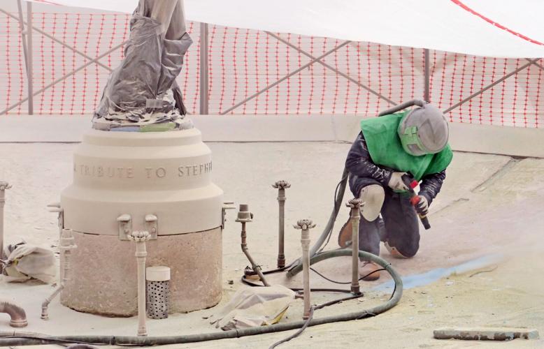 PHOTOS: Fixing the Wilcox Park Memorial Fountain | Westerly ...