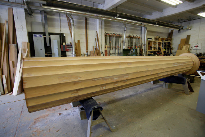 Fourth column returning to Granite Theatre facade | News ...