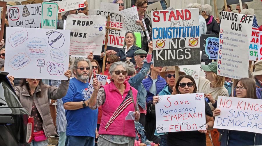 PHOTOS: Anti-DOGE protest in downtown Westerly | Westerly ...