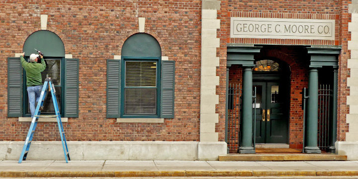 PHOTOS: The George C. Moore Co. building gets new windows | News ...