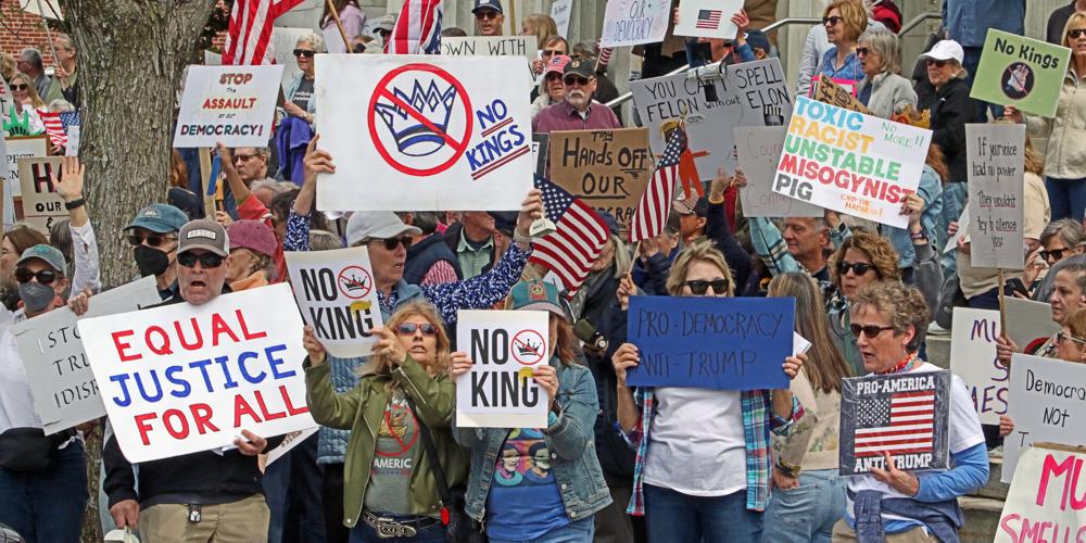 PHOTOS: Anti-DOGE protest in downtown Westerly | Westerly ...
