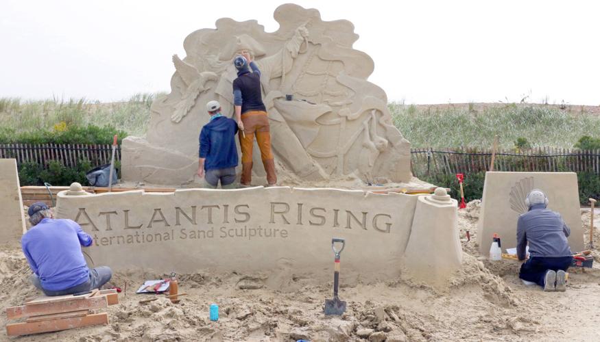 PHOTOS: Preparing for Atlantis RIsing competition at Misquamicut Beach ...