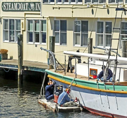 PHOTOS: Getting the Argia ready for sailing season in Mystic ...